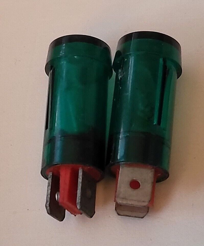 LED Panel Indicator Push Fit Green. 6 Volt (2 included)